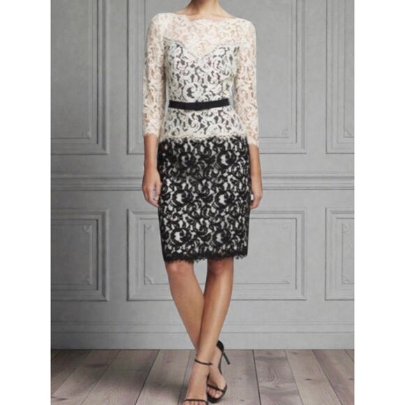 Tadashi Shoji | Dresses | Tadashi Shoji Illusion Lace Sheath Midi Dress ...